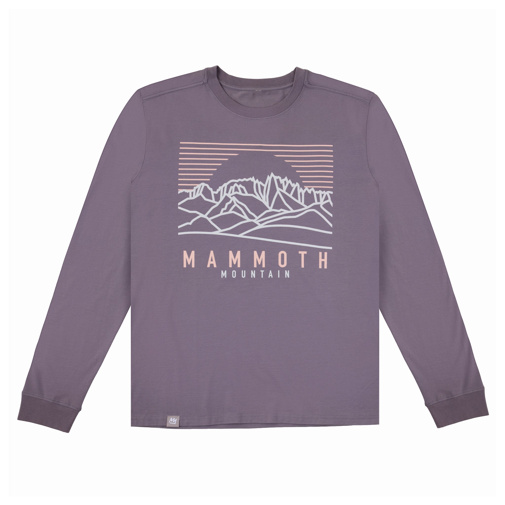Mammoth Mountain Line Art Long Sleeve Tee - Sea Foam
